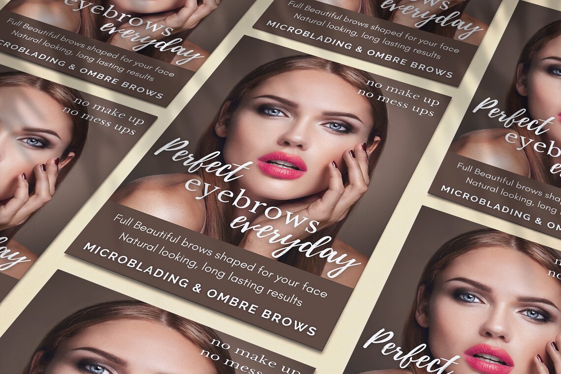 Microblading + Ombre Brows Poster SMPU Microblade Printed - A5 A4 A3 A2 ...