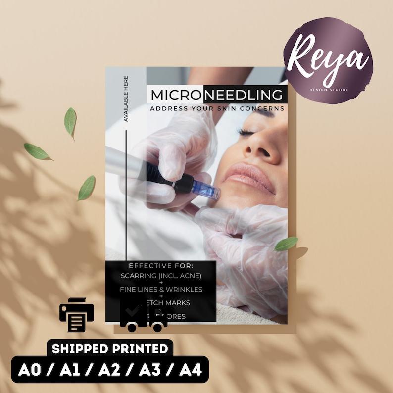 MICRONEEDLING Poster PRINTED- A4 A3 A2 A1 A0 Print - Flyer Advertising ...