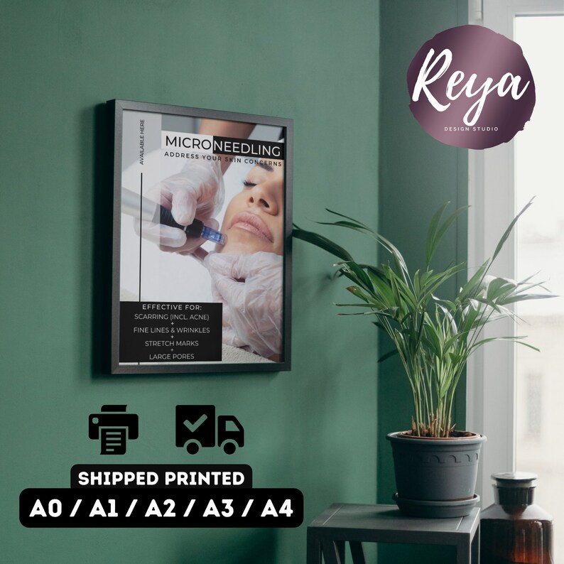 MICRONEEDLING Poster PRINTED- A4 A3 A2 A1 A0 Print - Flyer Advertising ...