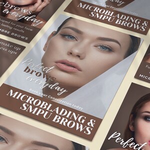 Microblading + Ombre Brows Poster SMPU Microblade Printed - A5 A4 A3 A2 ...