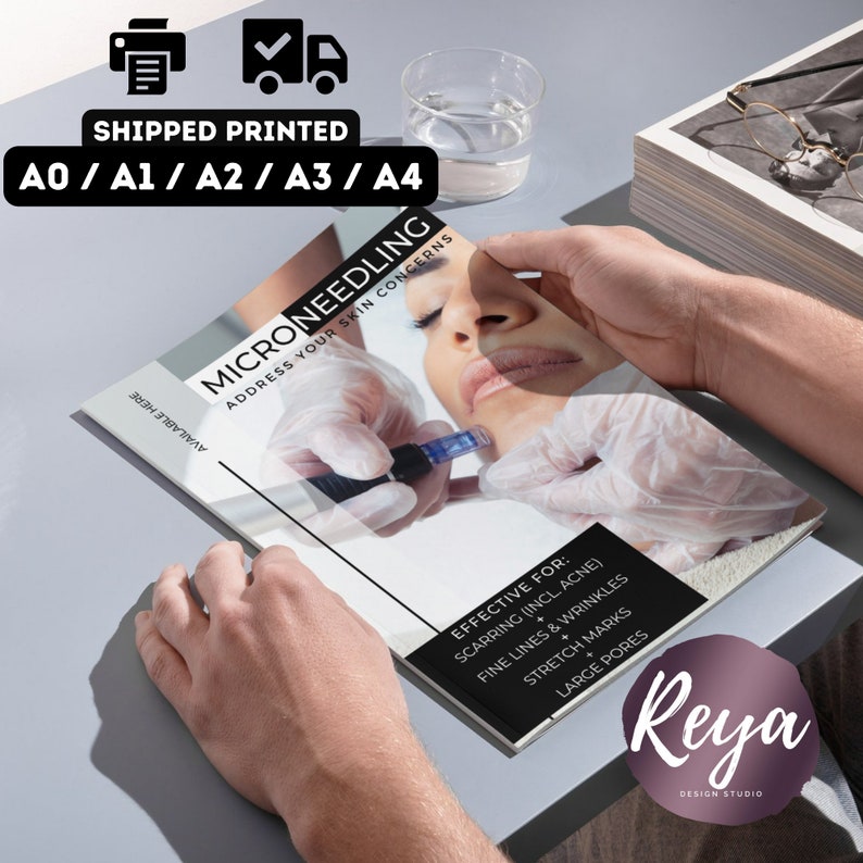 MICRONEEDLING Poster PRINTED- A4 A3 A2 A1 A0 Print - Flyer Advertising ...
