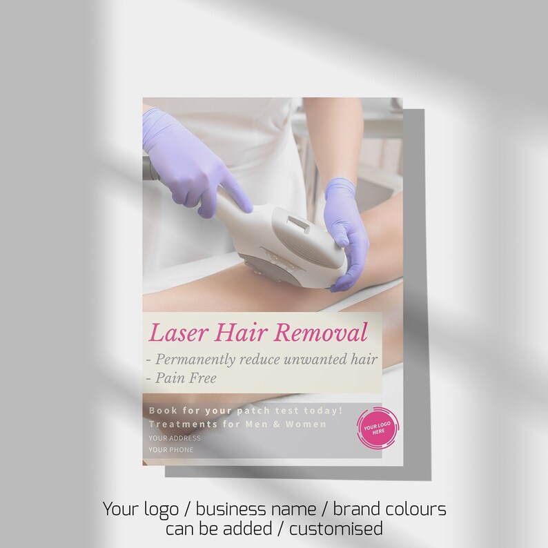 Laser Hair Removal IPL Poster A4 A3 A2 A1 Print Customisation Beauty ...