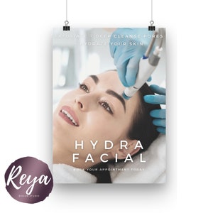 Hydrafacial Poster DOWNLOAD PDF JPEG Beauty Salon Flyer | Etsy