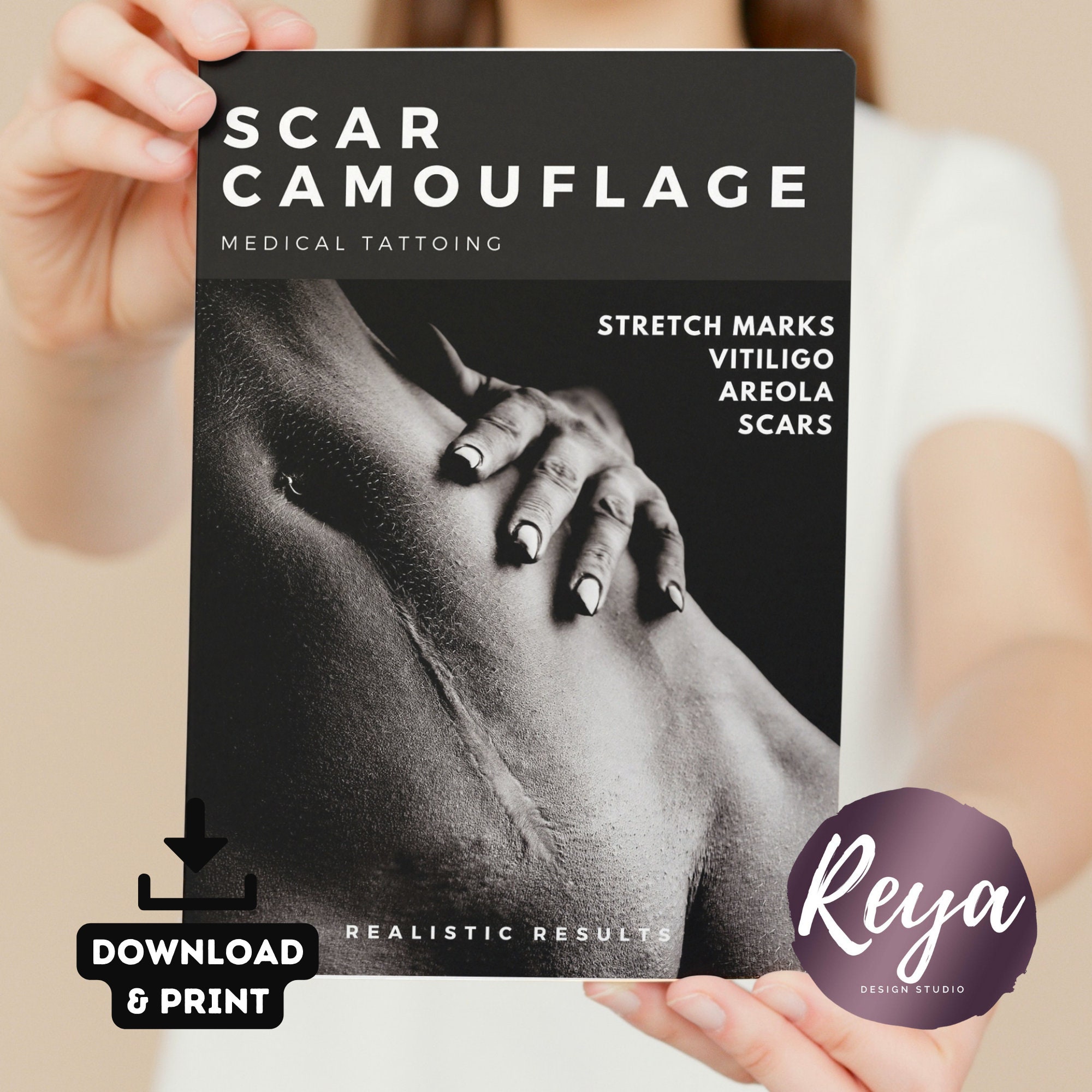 Scar Camouflage Poster DOWNLOAD PDF JPEG - Flyer Advertising - Instant ...