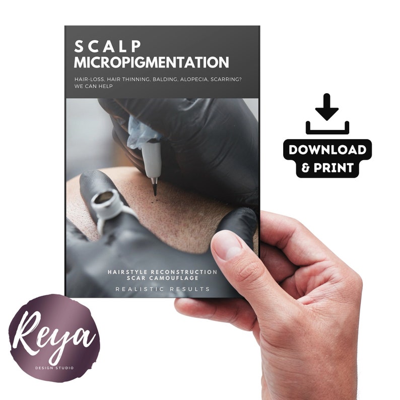 Scalp Micropigmentation Poster DOWNLOAD PDF JPEG - Scar Camouflage ...