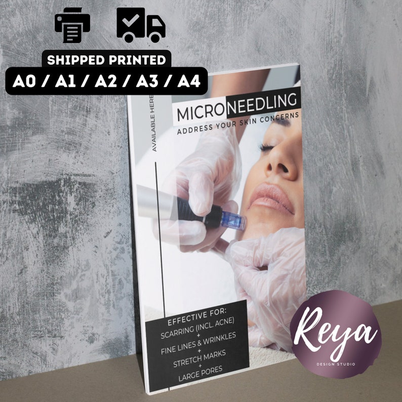 MICRONEEDLING Poster PRINTED- A4 A3 A2 A1 A0 Print - Flyer Advertising ...