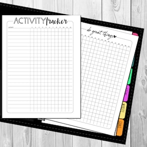 Activity Tracker Digital Download - Etsy