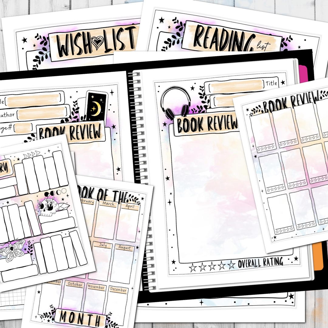 Witchy Reading Journal Vol 2 | Book Planner | Bookshelf Reading Tracker ...