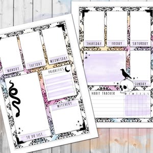 Weekly Planner Printable | 3 Unique Layouts | Styled and Blank ...