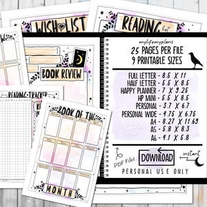 Witchy Reading Journal Vol 2 | Book Planner | Bookshelf Reading Tracker ...