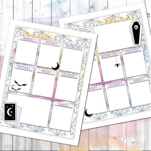 Spooky All Year Undated Planner Kit, Monthly Calendar, Weekly Plan ...