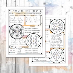 Crystal Grid Book of Shadows Printable Pages, Mystic Smoke Grimoire ...