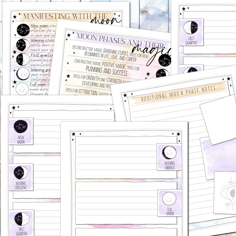 The Ultimate Moon Journal Moon Phase Planner Manifesting - Etsy