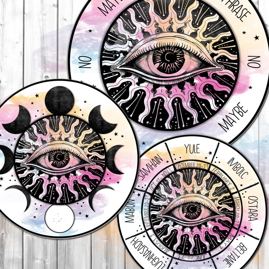 Mystic Smoke Printable Altar Board Kit | Pendulum Board | Altar Board ...