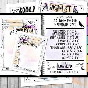 Spicy Reading Journal | Adult Book Planner | Bookshelf Reading Tracker ...