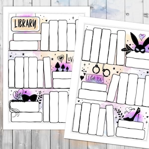 Spicy Reading Journal | Adult Book Planner | Bookshelf Reading Tracker ...