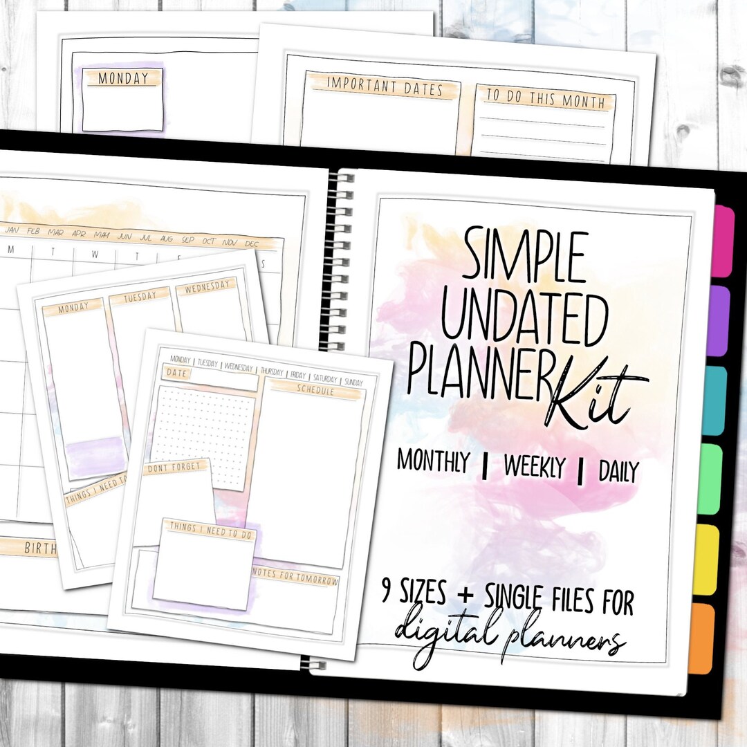 Simple Printable Planner, Perfect for To-do Lists, Daily Schedules ...