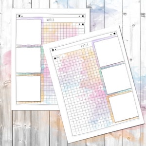 Note Pages Printable | Journal Pages | Notes | Planner Inserts | Diary ...