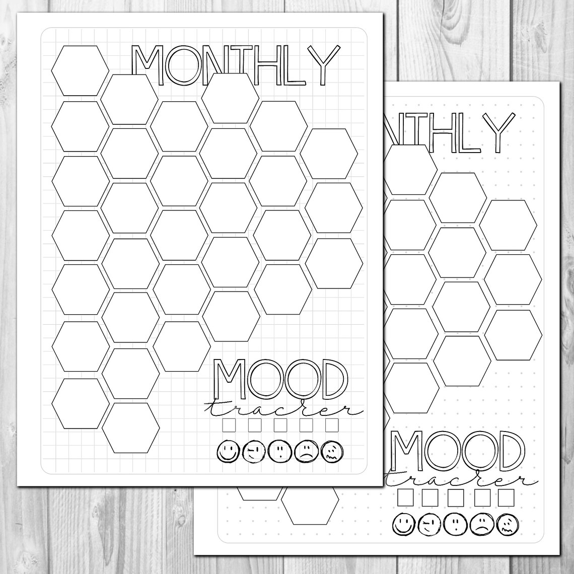 Mood Tracker Journal Agenda Planner Selfcare - Etsy