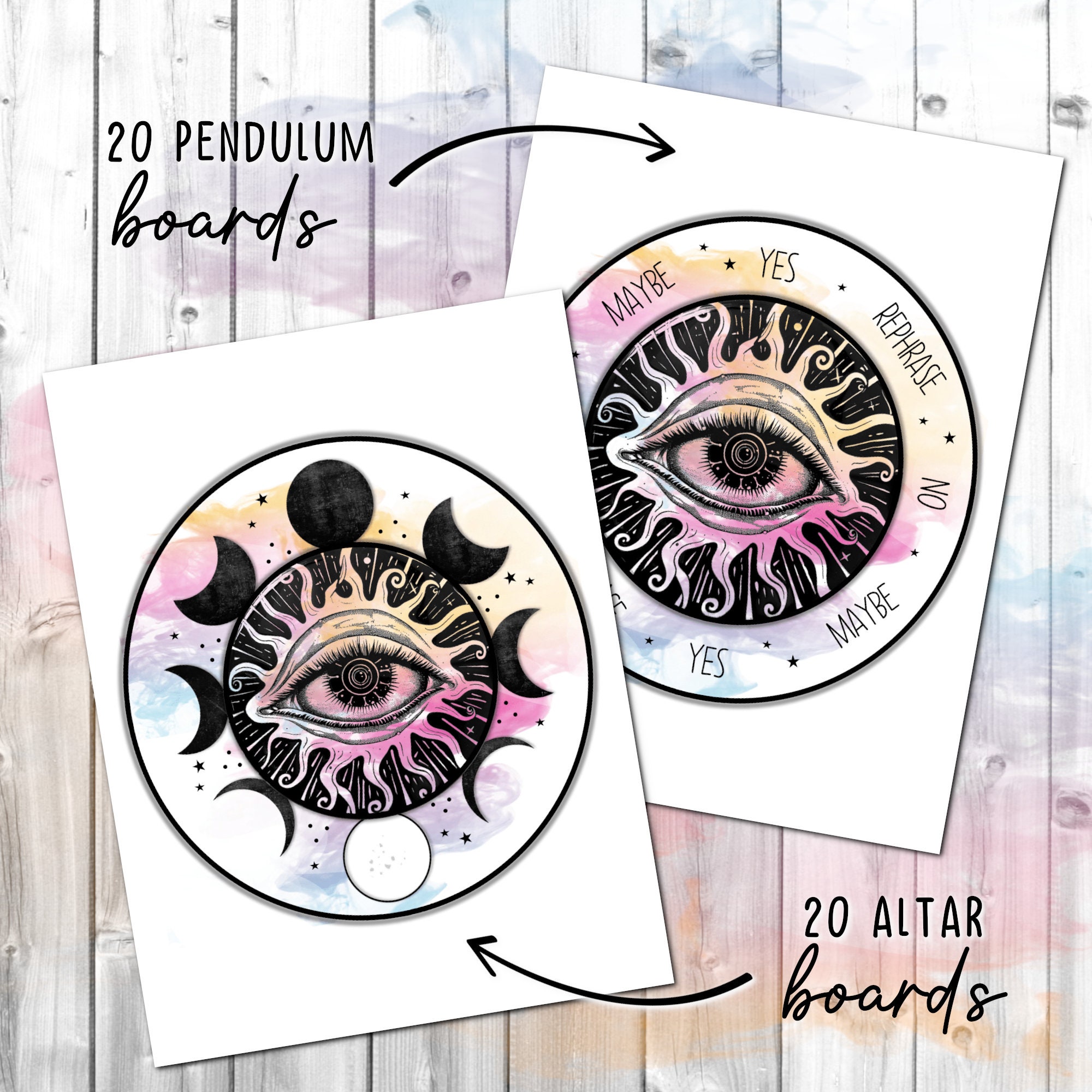 Mystic Smoke Printable Altar Board Kit | Pendulum Board | Altar Board ...