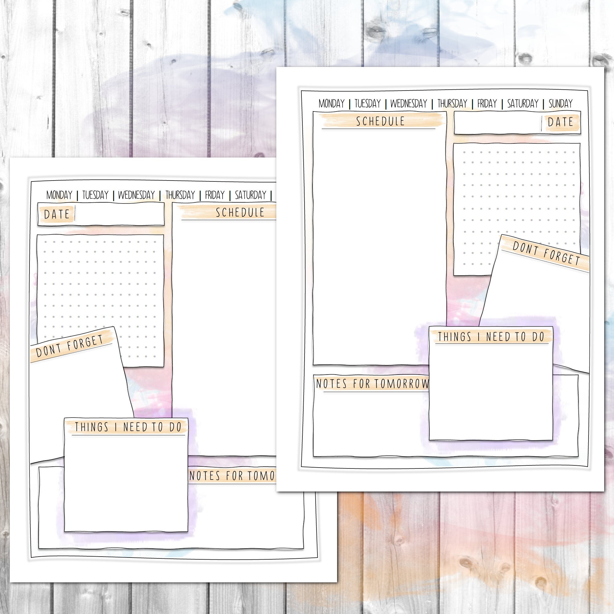 Simple Printable Planner, Perfect for To-do Lists, Daily Schedules ...