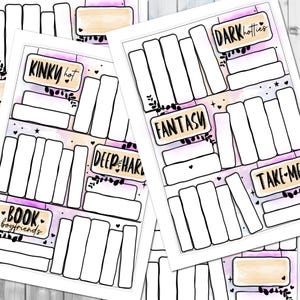 Spicy Reading Journal | Adult Book Planner | Bookshelf Reading Tracker ...