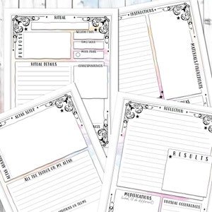 Spell Book Pages 1 / Mystic Smoke Grimoire / Simple Spell Pages ...