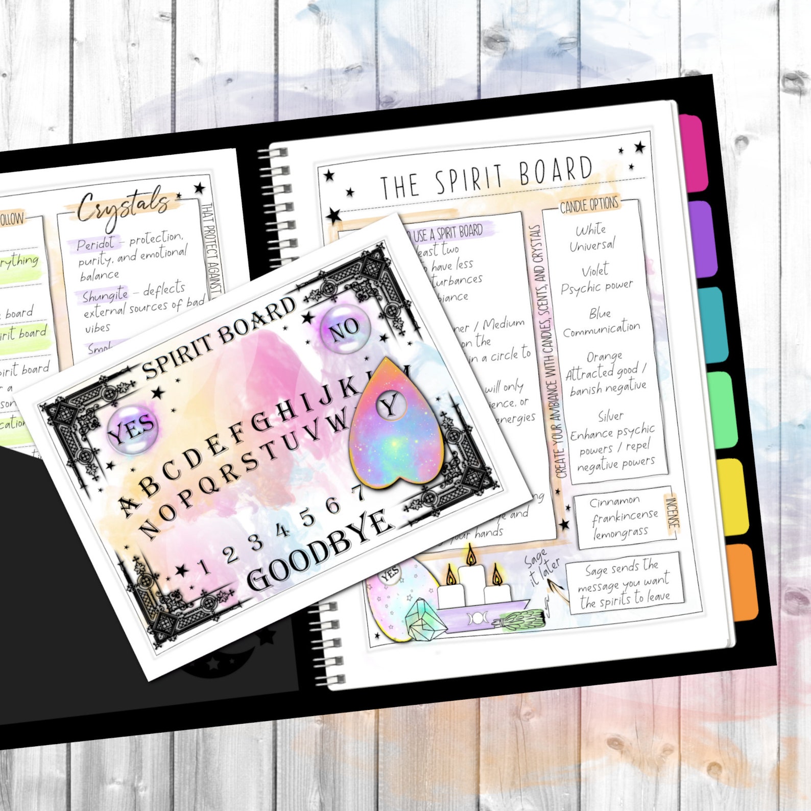 Spirit Board Pages Book of Shadows Pages / Mystic Smoke - Etsy