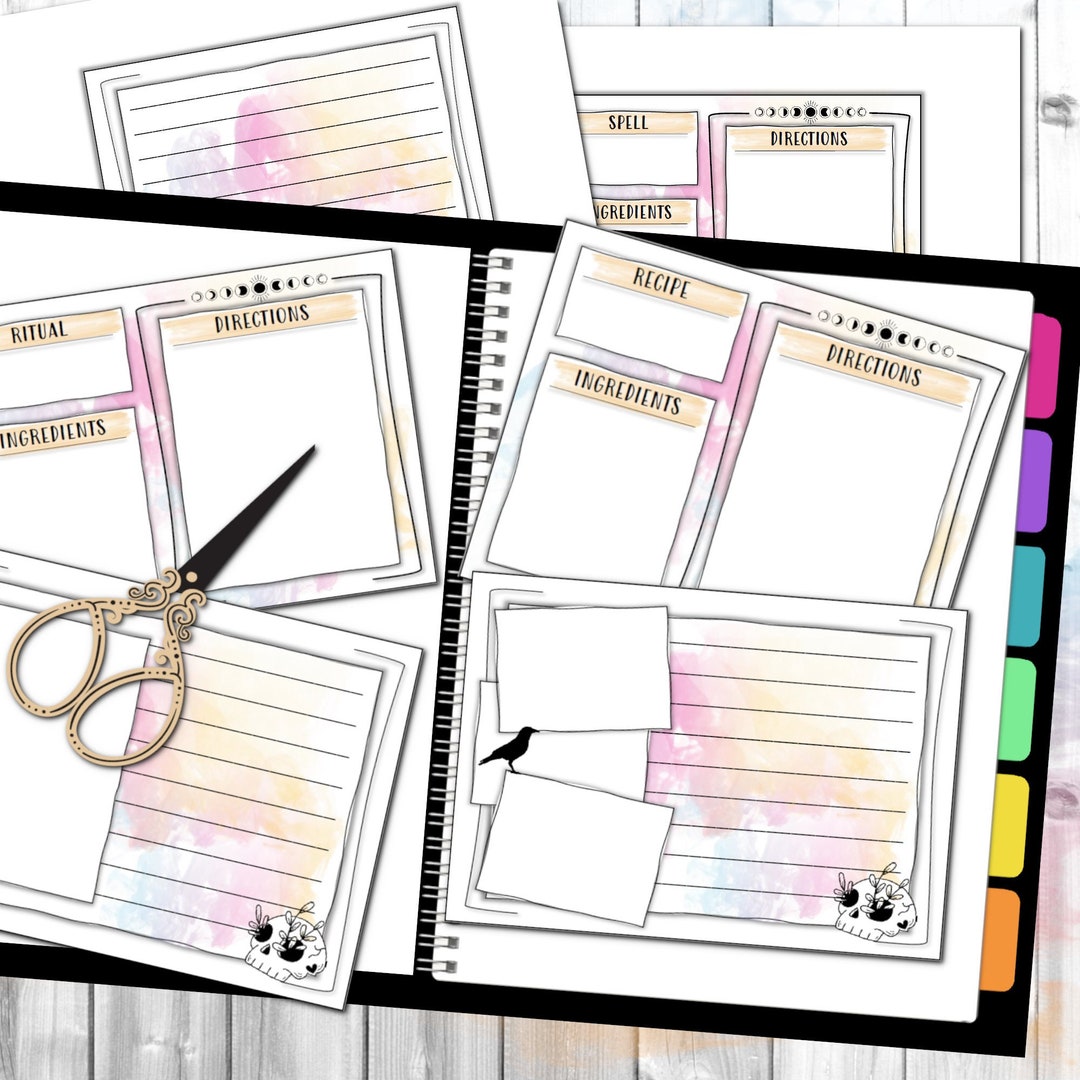 Recipe Cards | Spell Cards | Ritual Cards | Mystic Smoke Grimoire ...