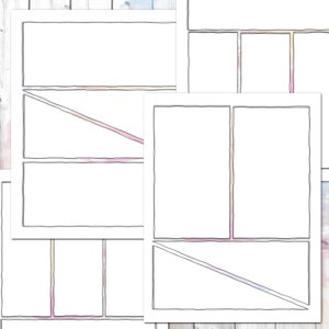 Comic Book Printable Template | Manga Panels | Notes | Drawing ...