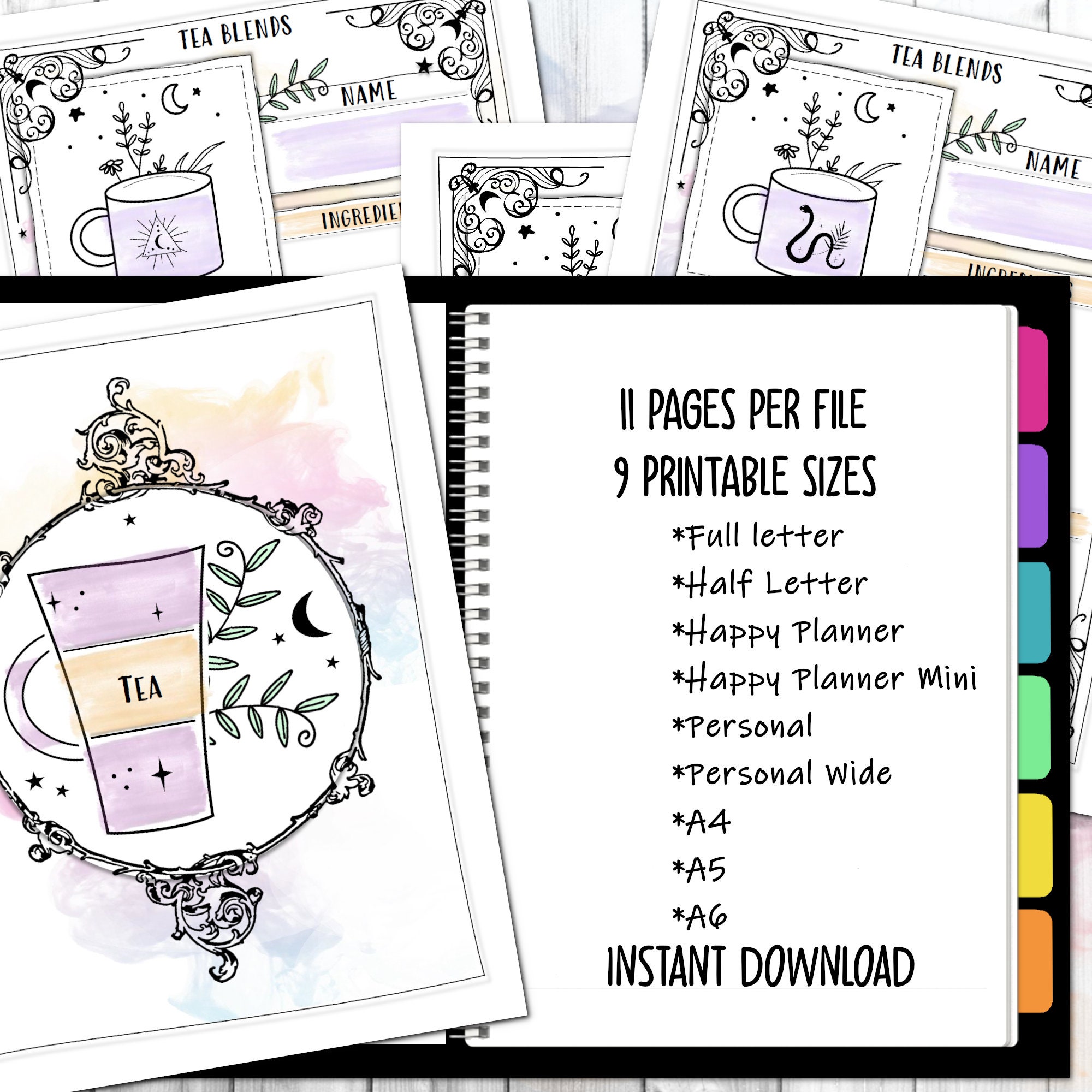 Tea Blending Worksheets | Simple Correspondences | Herbology | Recipes ...