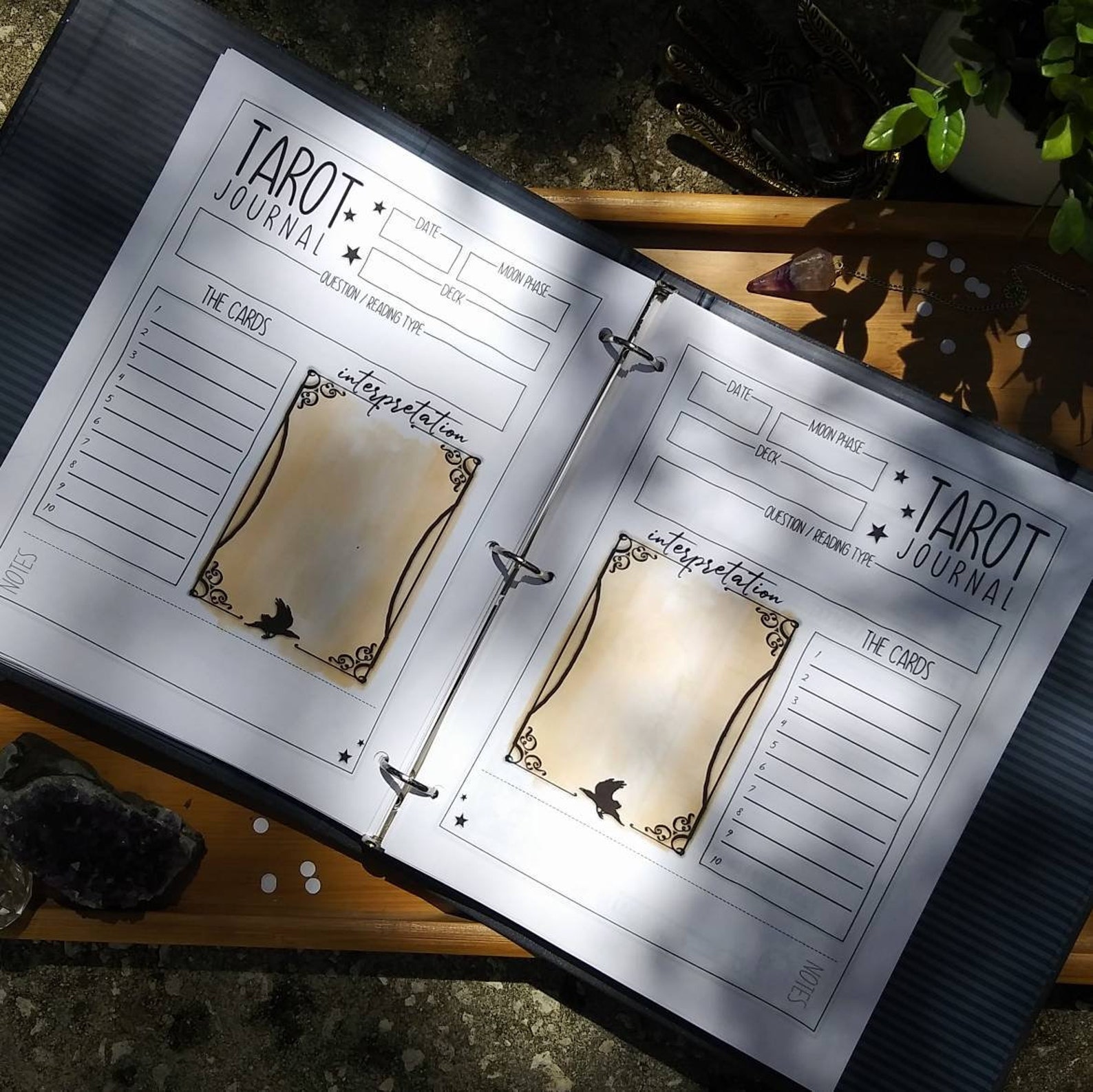 Simple Tarot Card Journal / Planner / Reading Journal / - Etsy