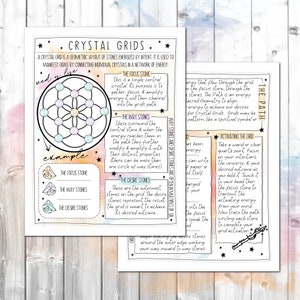 Crystal Grid Book of Shadows Printable Pages, Mystic Smoke Grimoire ...