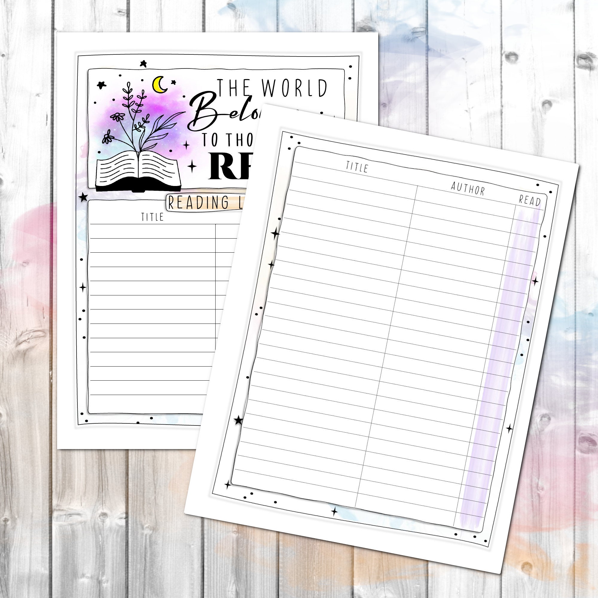 Reading Planner | Mystic Smoke Grimoire | Bookshelf Log | Book List ...