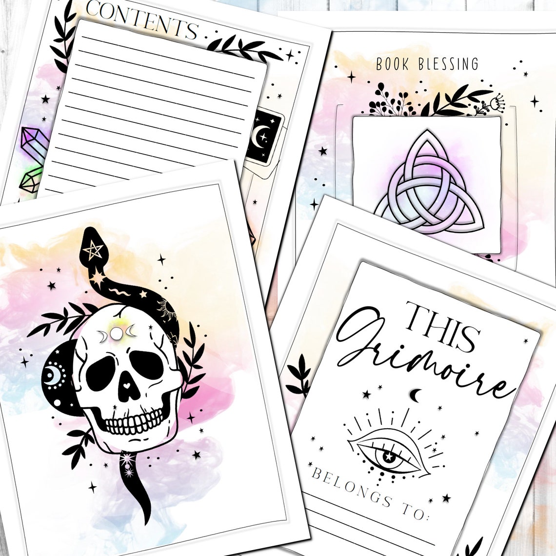 Grimoire Starter Kit Mystic Smoke 'basic Witch' - Etsy