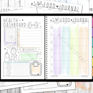 Weekly Health and Fitness Planner | Food Journal | Water Tracker ...