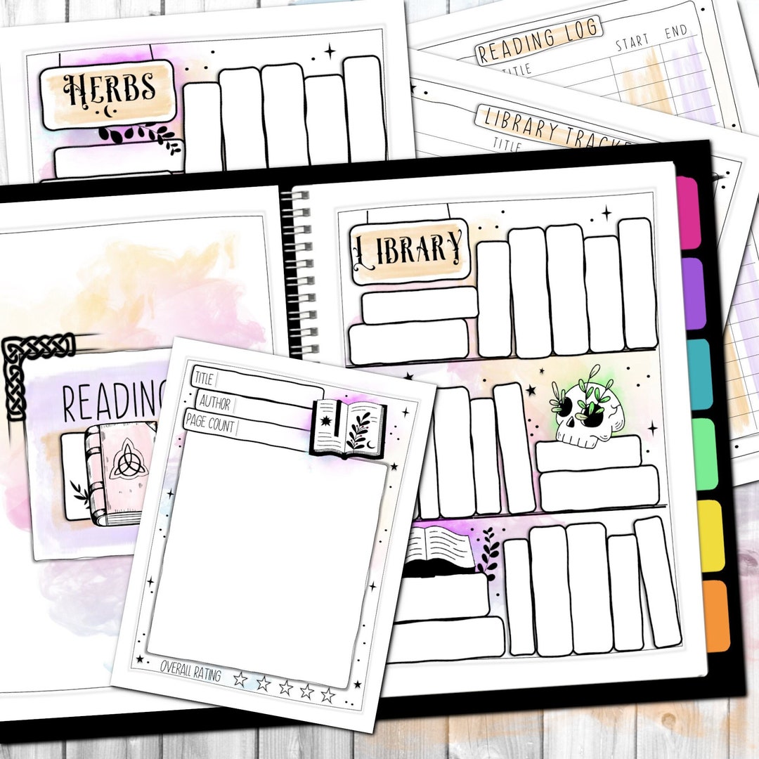 Reading Planner | Mystic Smoke Grimoire | Bookshelf Log | Book List ...