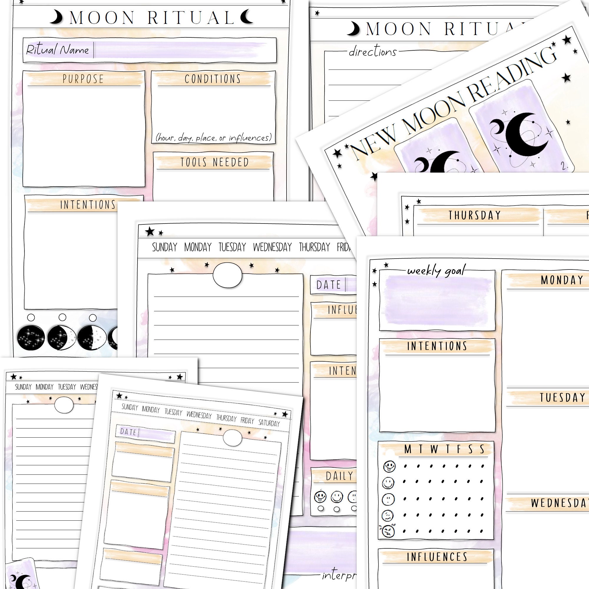 The Ultimate Moon Journal | Moon Phase Planner | Manifesting | Moon ...