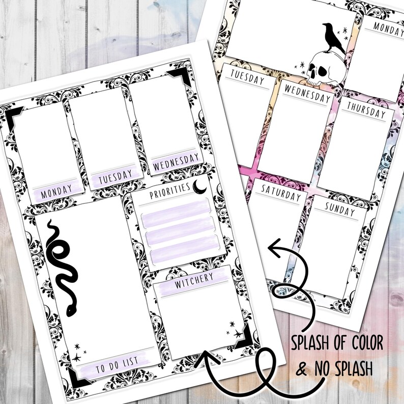 Weekly Planner Printable | 3 Unique Layouts | Styled and Blank ...