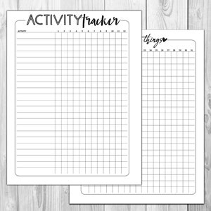 Activity Tracker Digital Download - Etsy