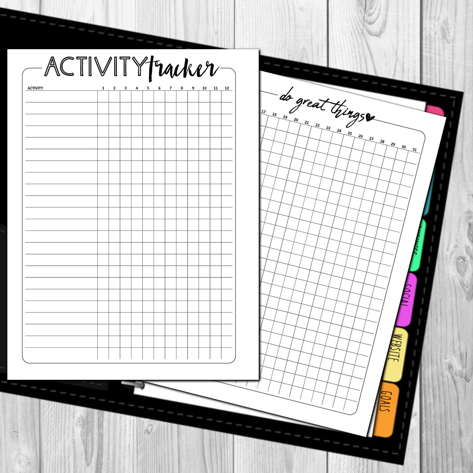 Activity Tracker Digital Download - Etsy