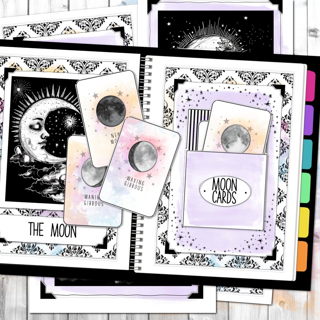 Simple Moon Journal | Moon Phase Altar Cards | Manifesting With the ...