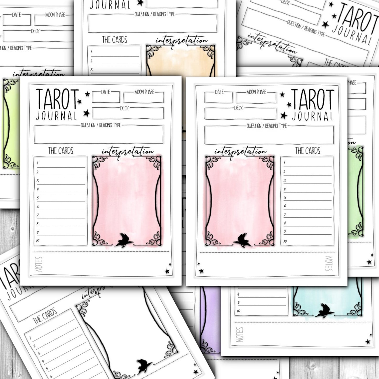 Simple Tarot Card Journal / Planner / Reading Journal / - Etsy