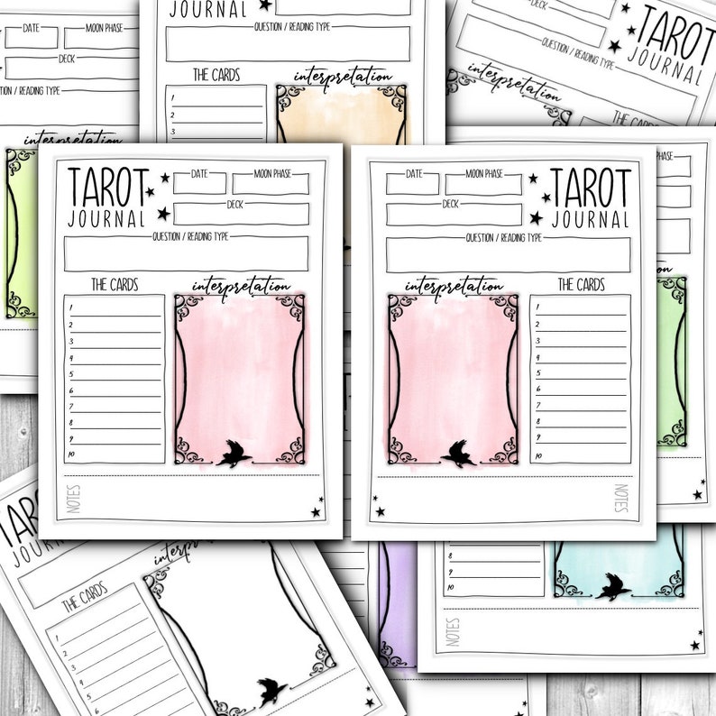 Simple Tarot Card Journal / Planner / Reading Journal / - Etsy