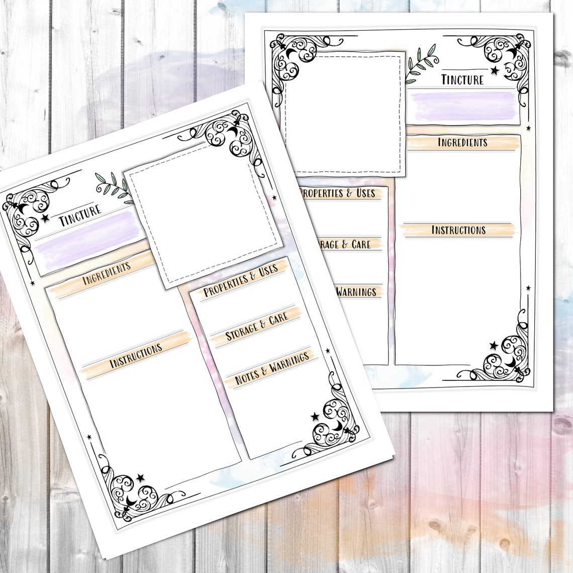 Simplified Tincture Worksheet | Herbology | Herbal Recipe Book | Study ...