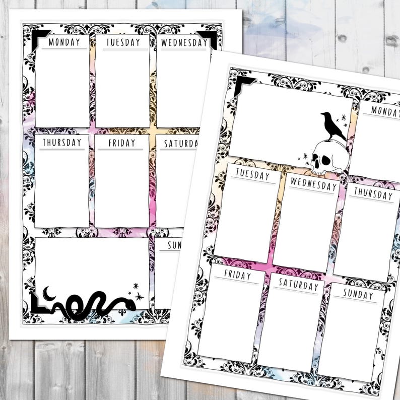 Weekly Planner Printable | 3 Unique Layouts | Styled and Blank ...