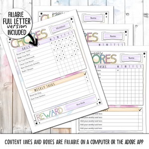 Chore Chart | Weekly to Do List | Responsibility Tracker | 30 Day ...