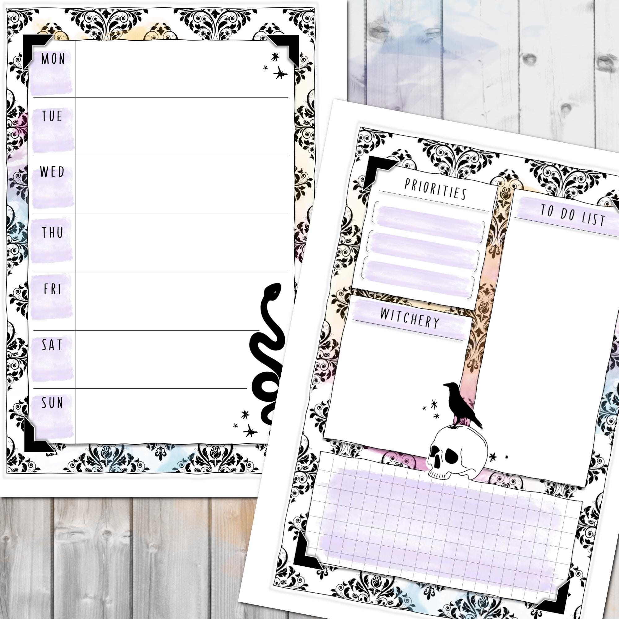 Weekly Planner Printable | 3 Unique Layouts | Styled and Blank ...