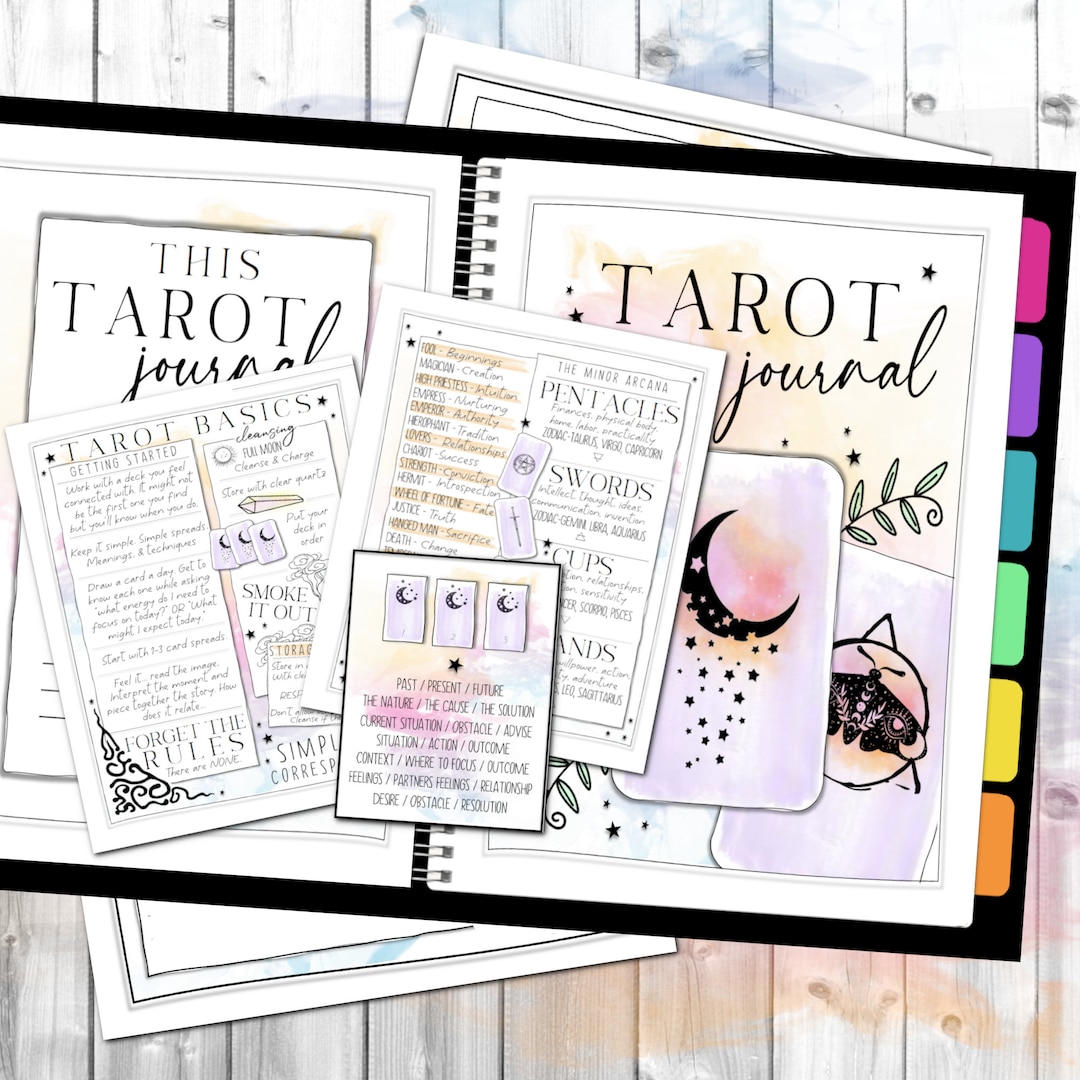 Tarot Journal | Tarot Spreads | Tarot Workbook | Tarot Diary | Card ...