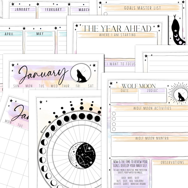 The Ultimate Moon Journal Moon Phase Planner Manifesting - Etsy